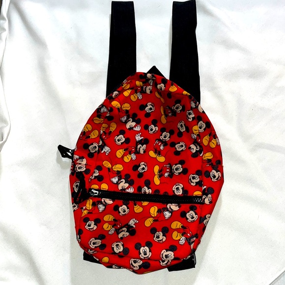 Disney | Accessories | Disney Mickey Mouse Small Backpack Red Black ...